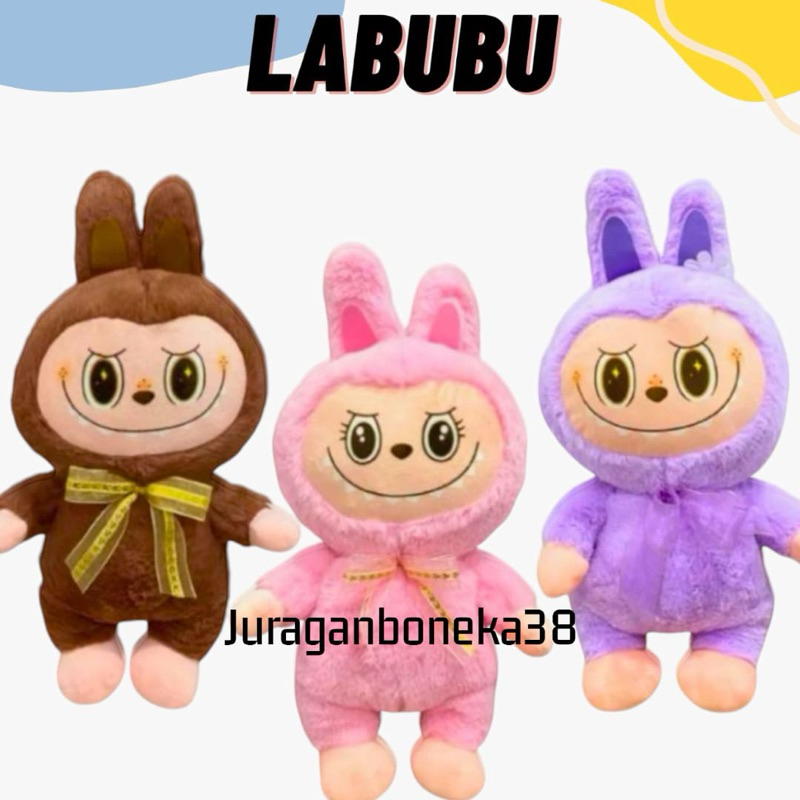 Jual Boneka Viral Labubu monster 35cm bahan bulu lembut dan halus untuk ...