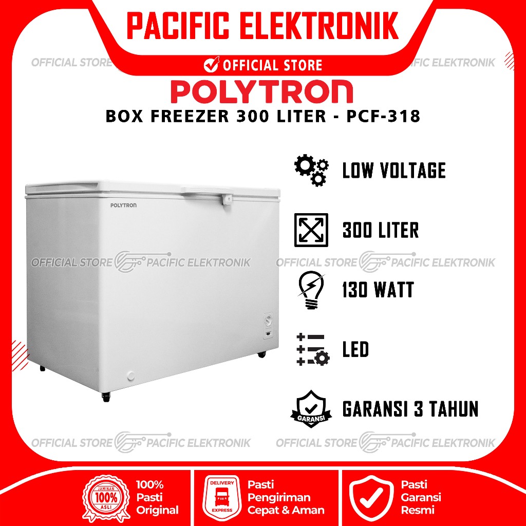 Jual Box Freezer / Chest Freezer Polytron PCF 318 / PCF318 | Shopee ...