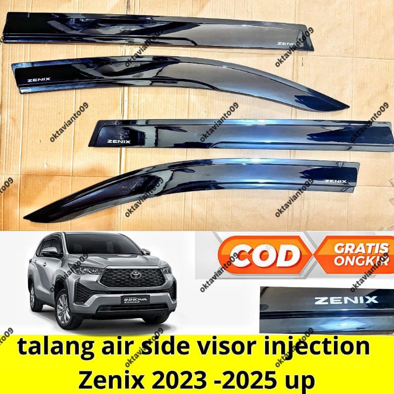 Jual talang air side visor injection zenix 2022 2023 2024 2025 hitam | Shopee Indonesia