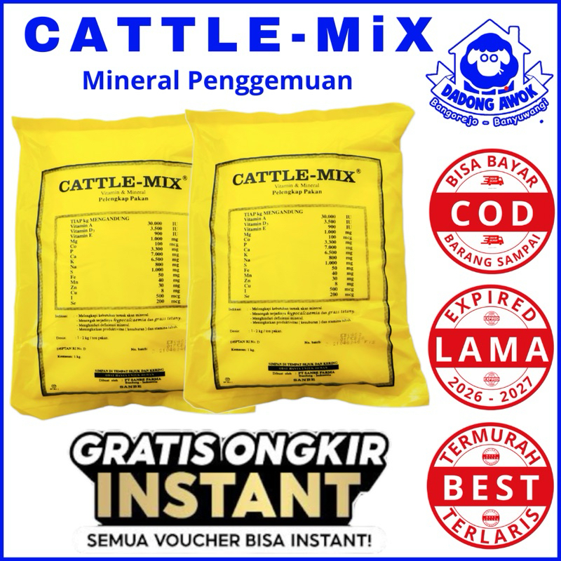 Jual premix sapi - Cattle mix 1 kg | CATTLE| Premix sapi - MINERAL sapi ...