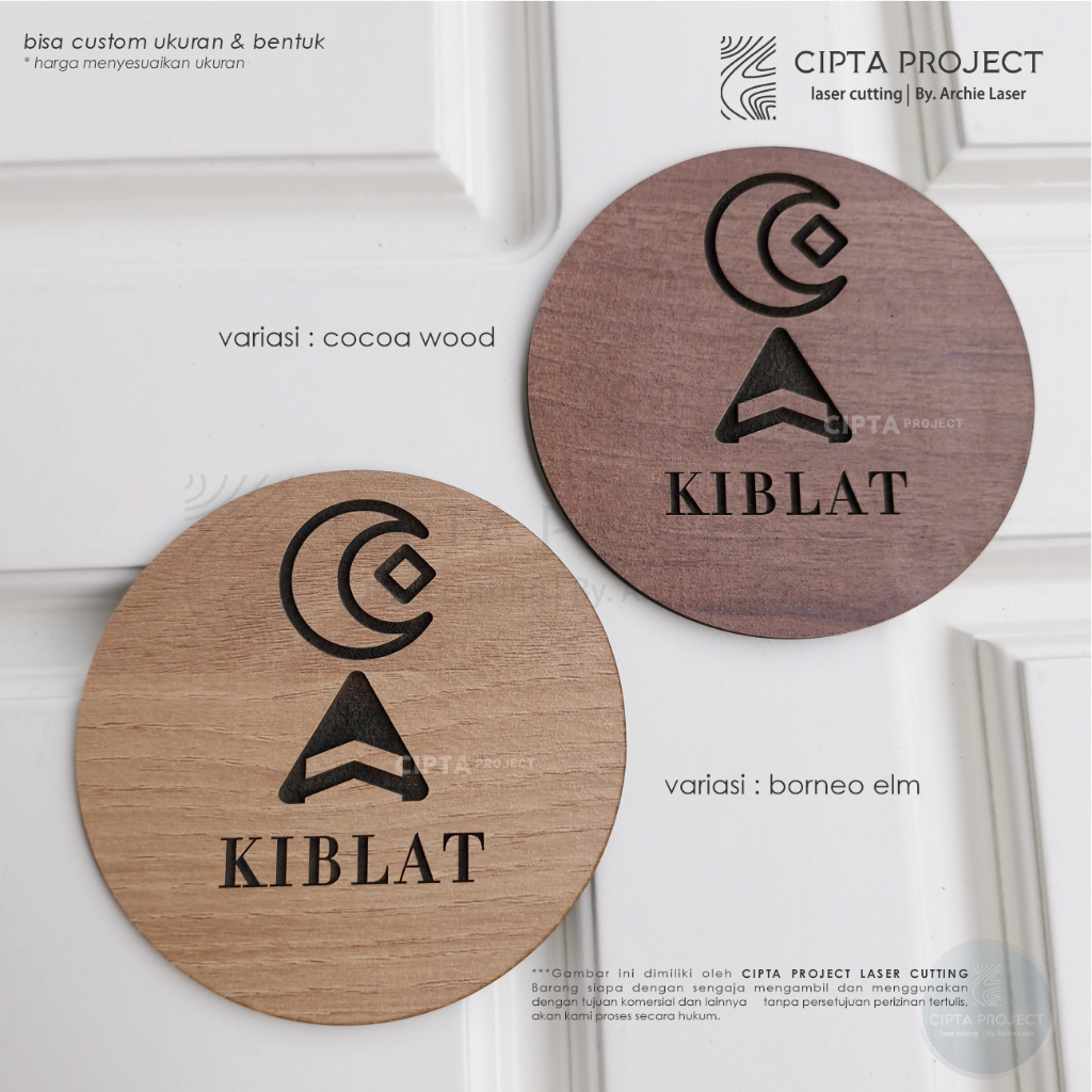 Jual Sign Kiblat Masjid Kiblat Akrilik Penanda Arah Muslim Qibla Qiblat ...