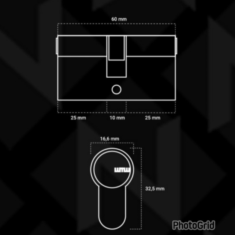 Jual Silinder/ SILINDER KUNCI PINTU UKURAN BESAR HITAM/ Cylinder Kunci ...