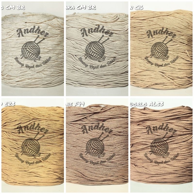 Jual Tali kur warna talikur 3mm CREAM bahan Polyester 250 gram, 500 ...