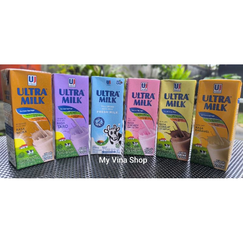 Jual ULTRA 200 ml SATUAN / Susu UHT Ultra 200 ml | Shopee Indonesia