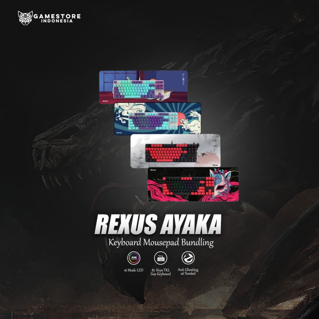 Jual Rexus Keyboard Mousepad Bundling AYAKA Series TKL | Shopee Indonesia