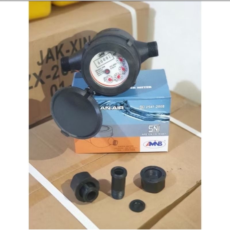Jual PAKET METERAN PAM PLASTIK AMNB SET 45 PCS WATER METER BODY PLASTIK ...