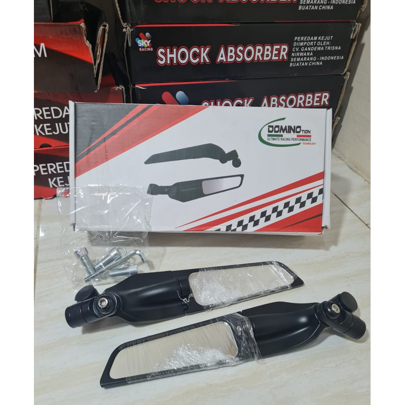 Jual SPION WINGLET DOMINOTION H3249 HITAM | UNIVERSAL UNTUK MOTOR MATIC ...