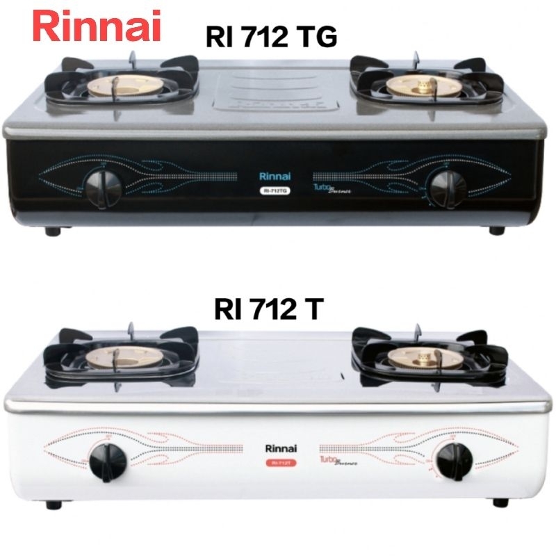 Jual Kompor Gas 2 Tungku Rinnai Api Turbo RI 712 T/RI 712 TG | Shopee ...