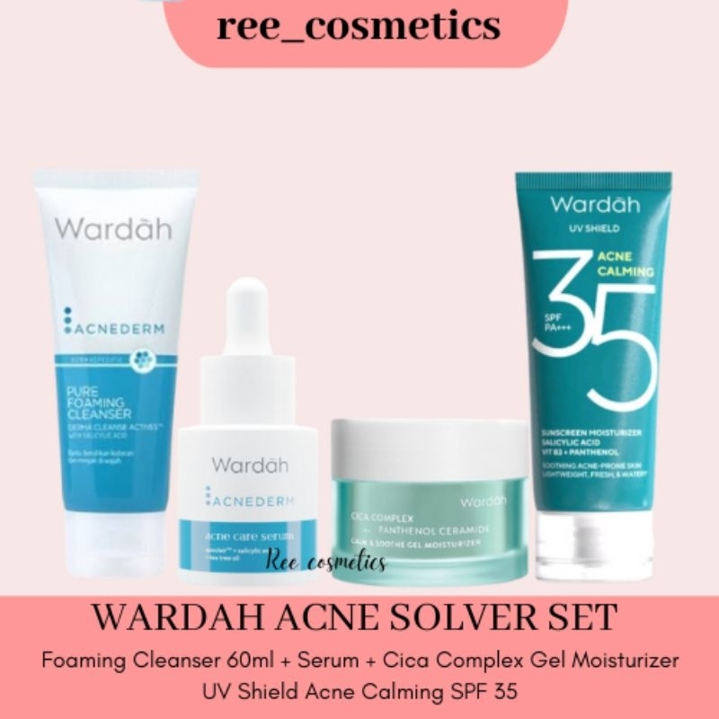 Jual WARDAH Acnederm 1 Paket Lengkap Acne Solver Set | Skincare Wardah ...