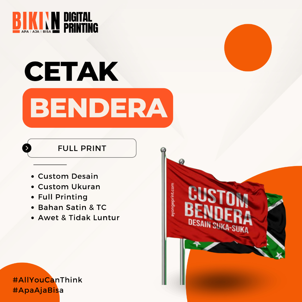 Jual Cetak Bendera (Mini/Giant Flag) Custom Full Print | Shopee Indonesia