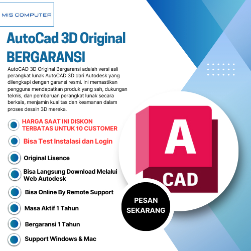 Jual MISCOMPUTERS | Autodesk Autocad 3D Original Resmi Bergaransi For ...