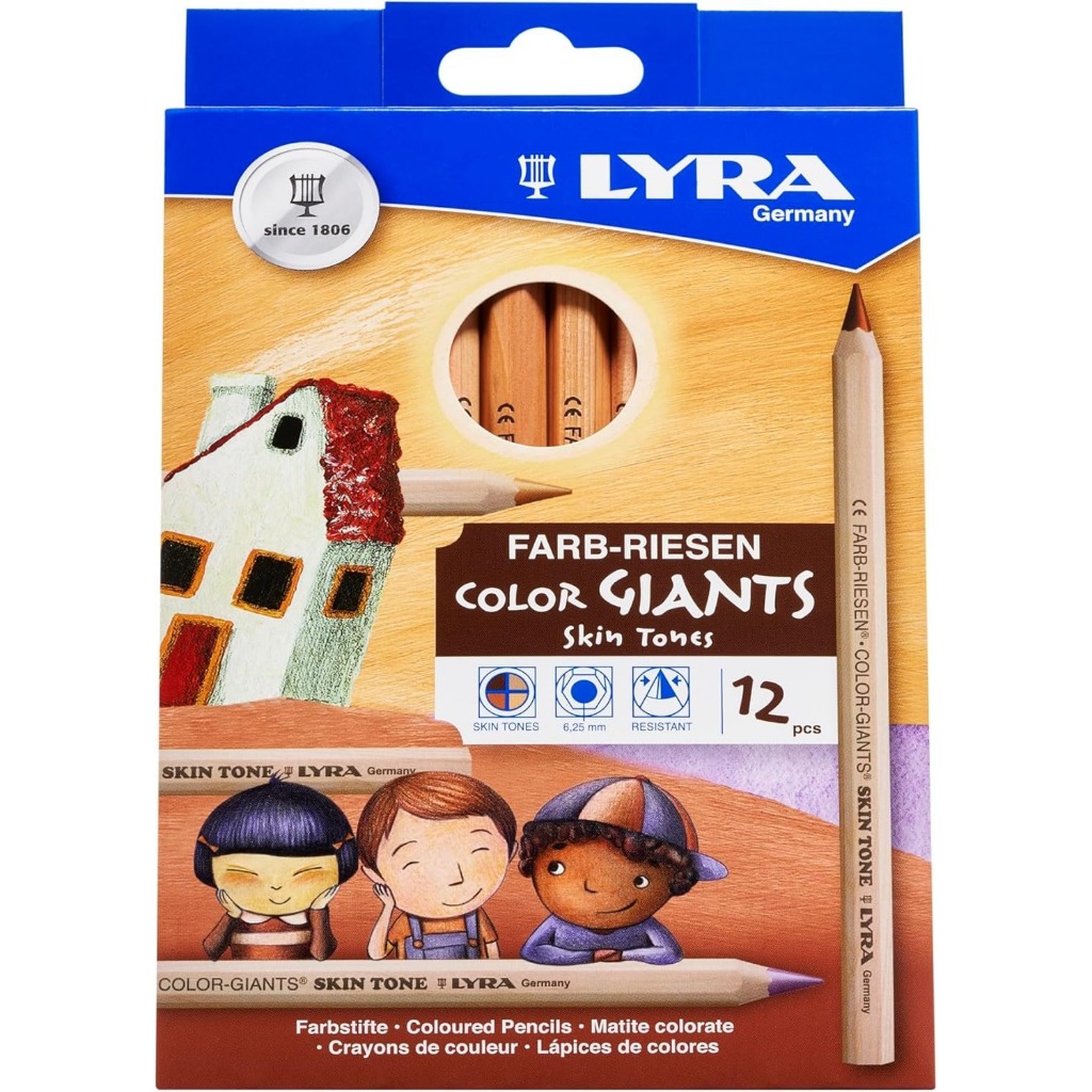 Jual Lyra Color Giants Skin Tones / Pensil Warna Lengkap 12 Warna ...