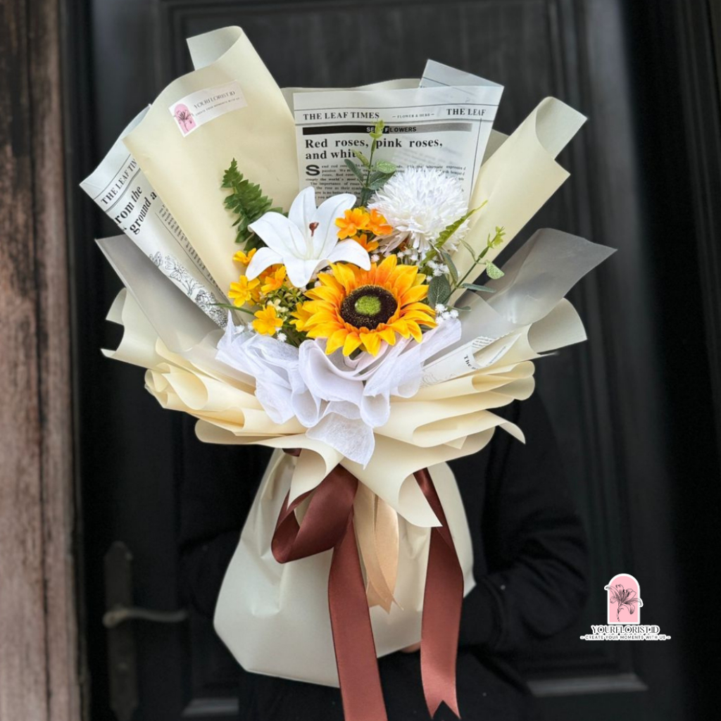Jual Alice Bouquets Buket Bunga Palsu Artificial Sunflower Mix Cocok ...
