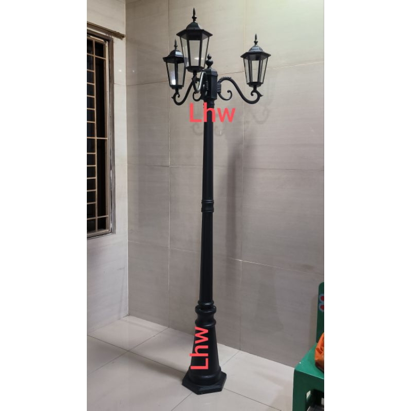 Jual lampu tiang taman cab 3 outdoor indoor 180-270cm dekorasi taman ...
