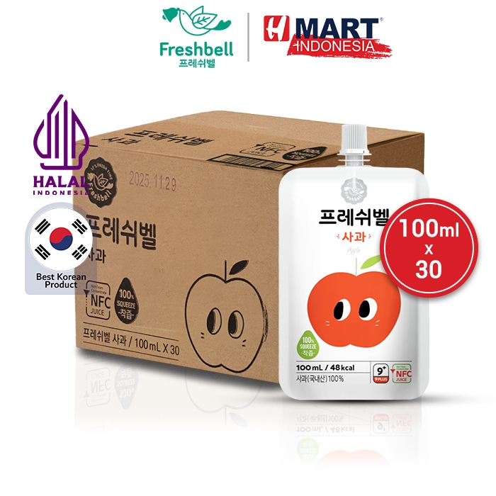 Jual Freshbell Apple Juice - Jus Rasa Buah Apel 100ml 1 Box (isi 30pcs ...