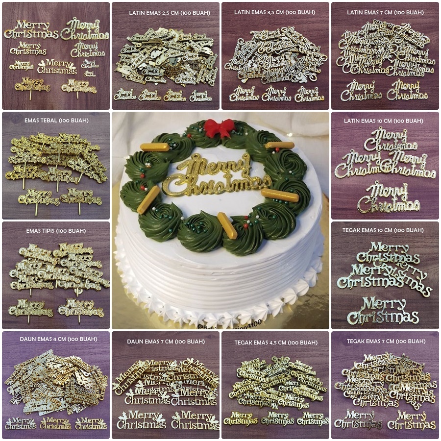 Jual NATL-32 : Grosir Cake Topper / Hiasan Kue Plat Tulisan Tempelan ...