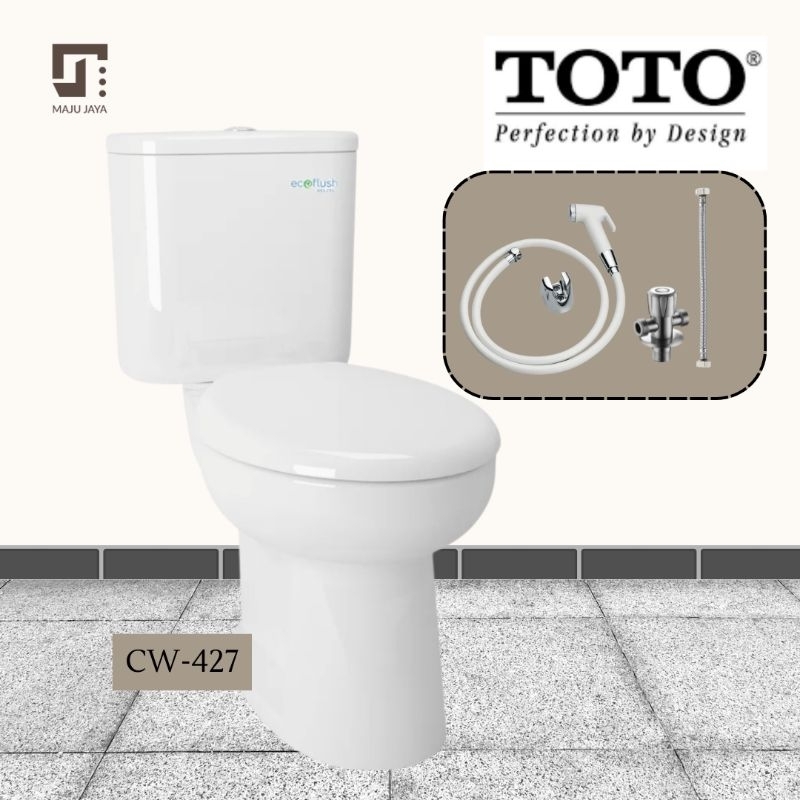 Jual CLOSET DUDUK TOTO CW427J / KLOSET DUDUK TOTO ASLI / TOILET DUDUK ...