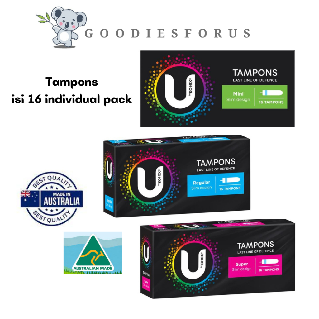 Jual U by Kotex Slim Tampons Mini Reguler dan Super 16 Pack/tampon ...