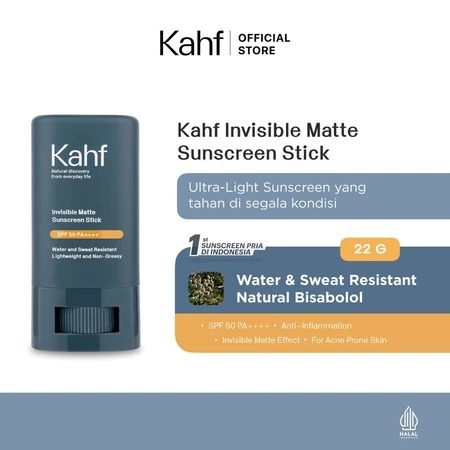 Jual Kahf Invisible Matte Sunscreen Stick SPF 50 PA++++ 22 g Tabir ...