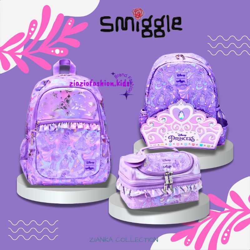 Jual SMIGGLE SET BACKPACK TAS SMIGGLE PRINCESS DISNEY | Shopee Indonesia