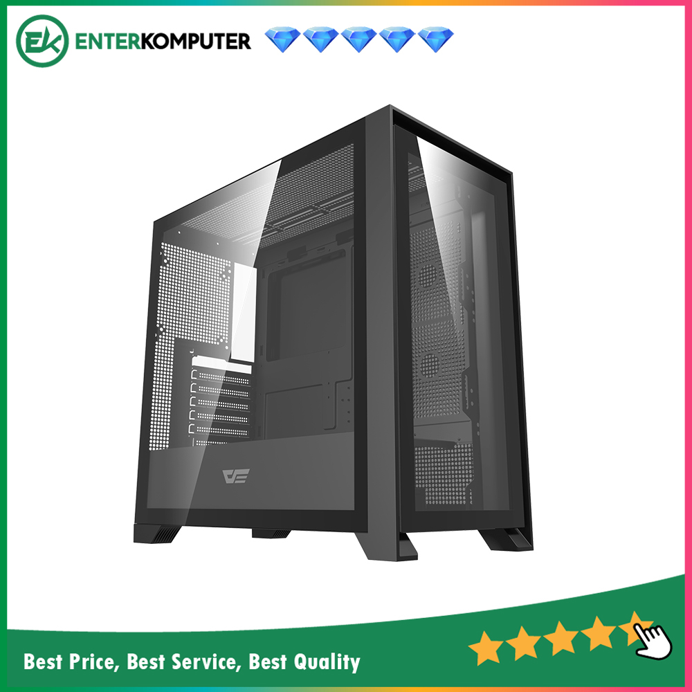 Jual Aigo DarkFlash DRX90 Glass Black - ATX Casing PC Gaming | Shopee ...