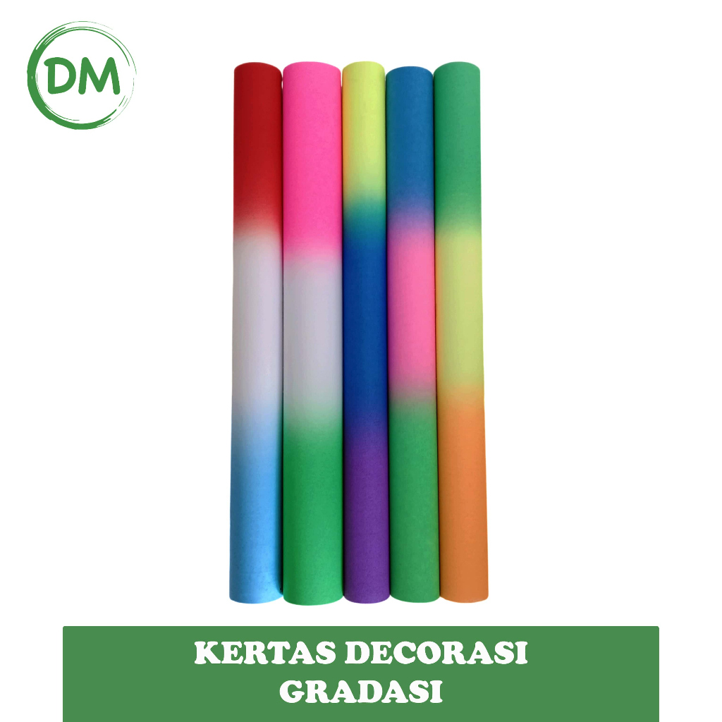 Jual DM- KERTAS DECORASI / KERTAS ASTURO GRADASI / PELANGI (PER 5 ...
