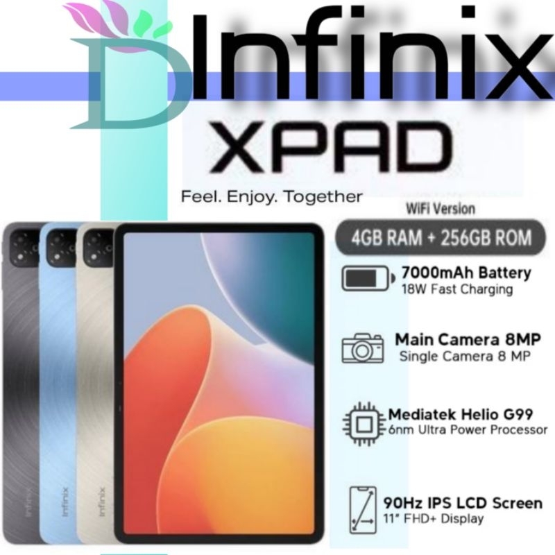Jual Infinix Xpad 4/256 | 7000 mAh | Mediatek Hellio G99 | Wifi Only ...