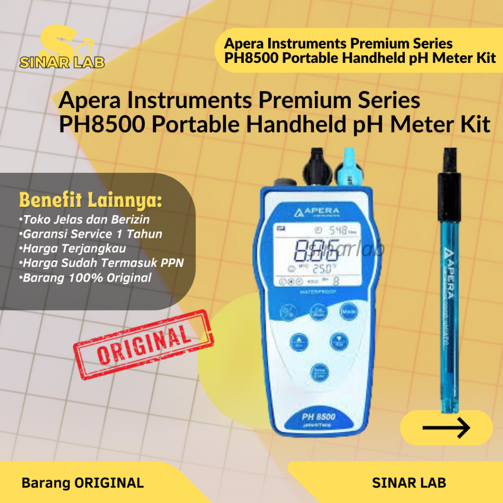 Jual Apera Instruments Premium Series PH8500 Portable Handheld pH Meter ...