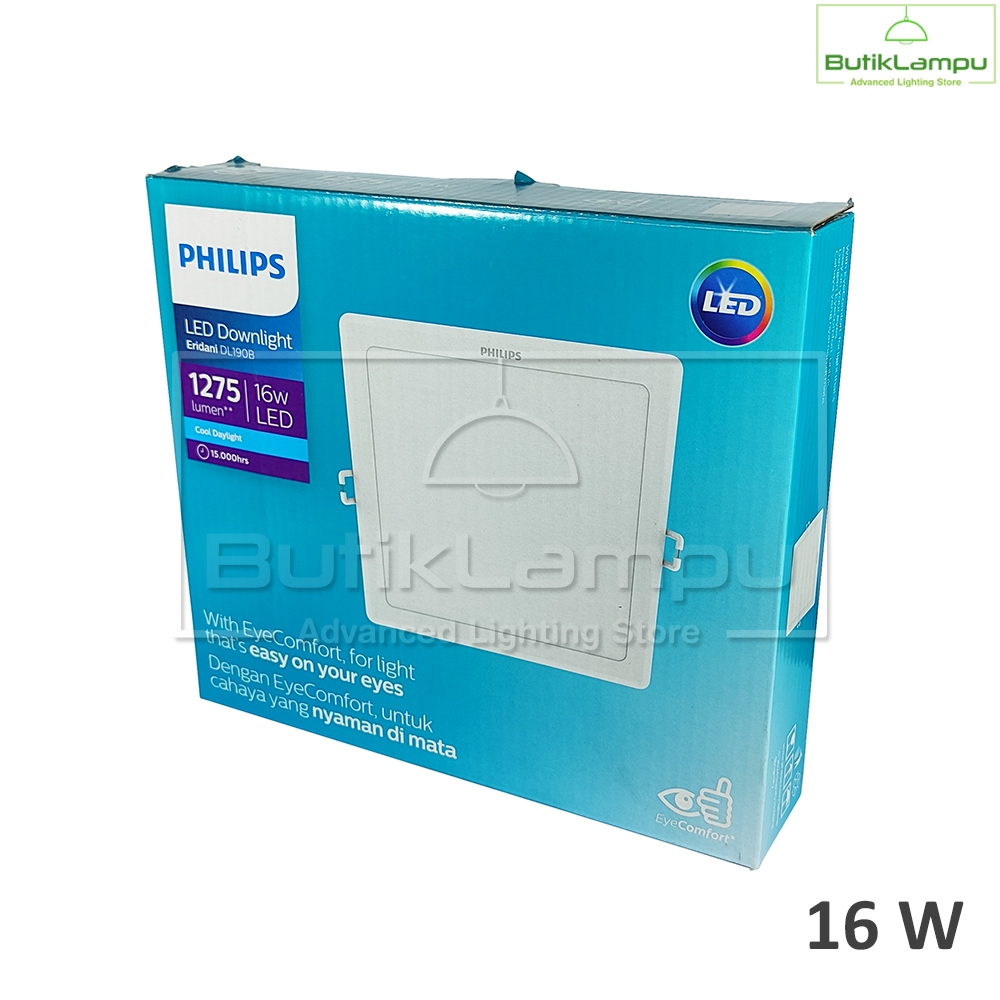 Jual Lampu Philips Downlight Eridani DL190B Kotak LED12 D150 16W 16 Watt SQ | Shopee Indonesia