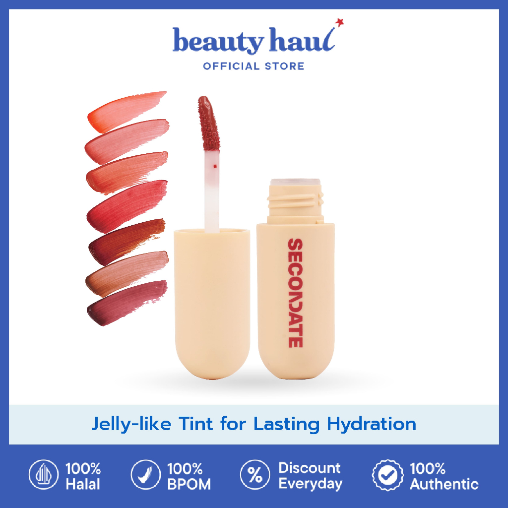 Jual SECONDATE Milky Gel Lip Tint - Lip Tint Gel Ringan, Warna Natural ...