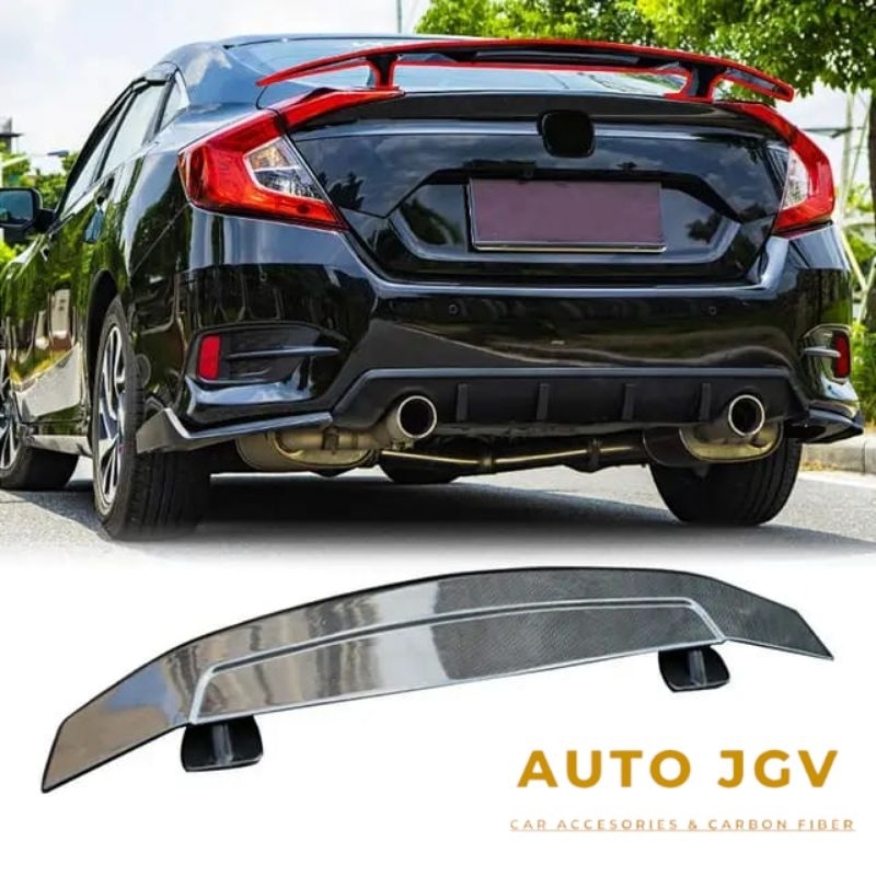 Jual Spoiler sedan universal sayap styling sporty carbon | Shopee Indonesia