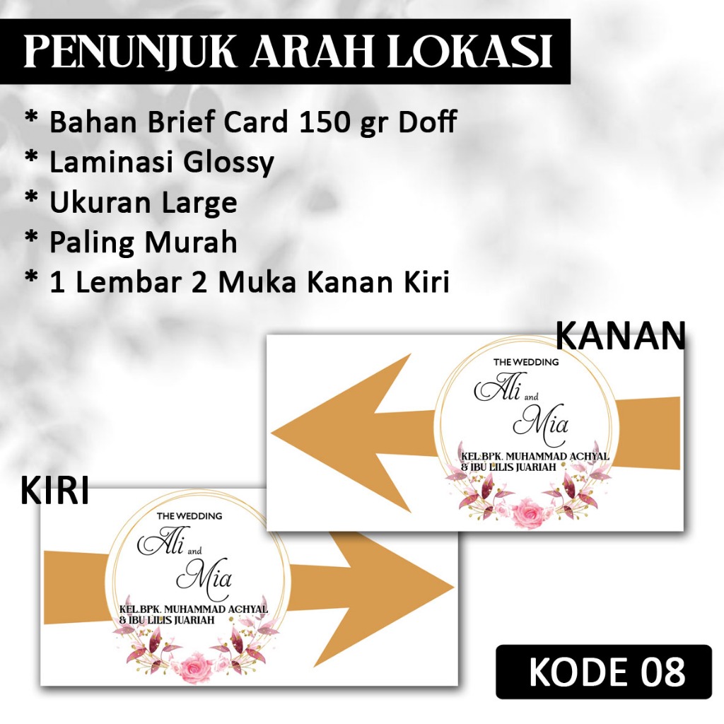 Jual COD Termurah Penunjuk Arah Lokasi Hajatan Banner Penunjuk Arah ...