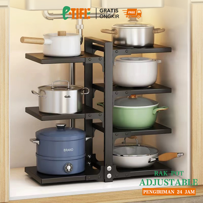 Jual E-TIFE Rak Pot Rak Panci Susun Rak Bawah Wastafel Rak Dapur ...