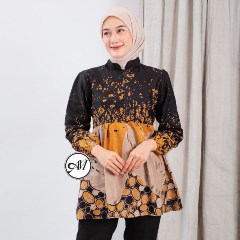 Jual Batik Wanita Modern Terbaru 2024 Baju Batik Wanita Kerja Model ...
