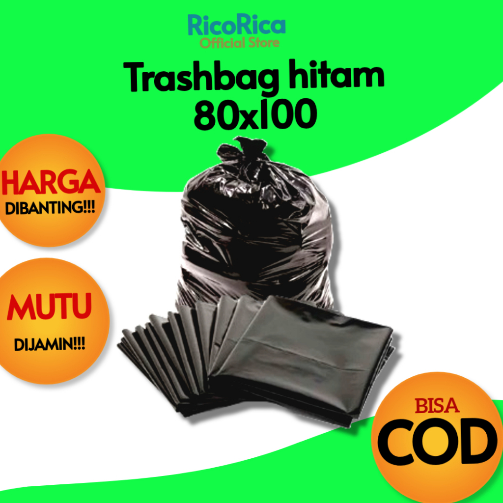 Jual Plastik Trash Bag Hitam Besar Jumbo 80x100 | Shopee Indonesia