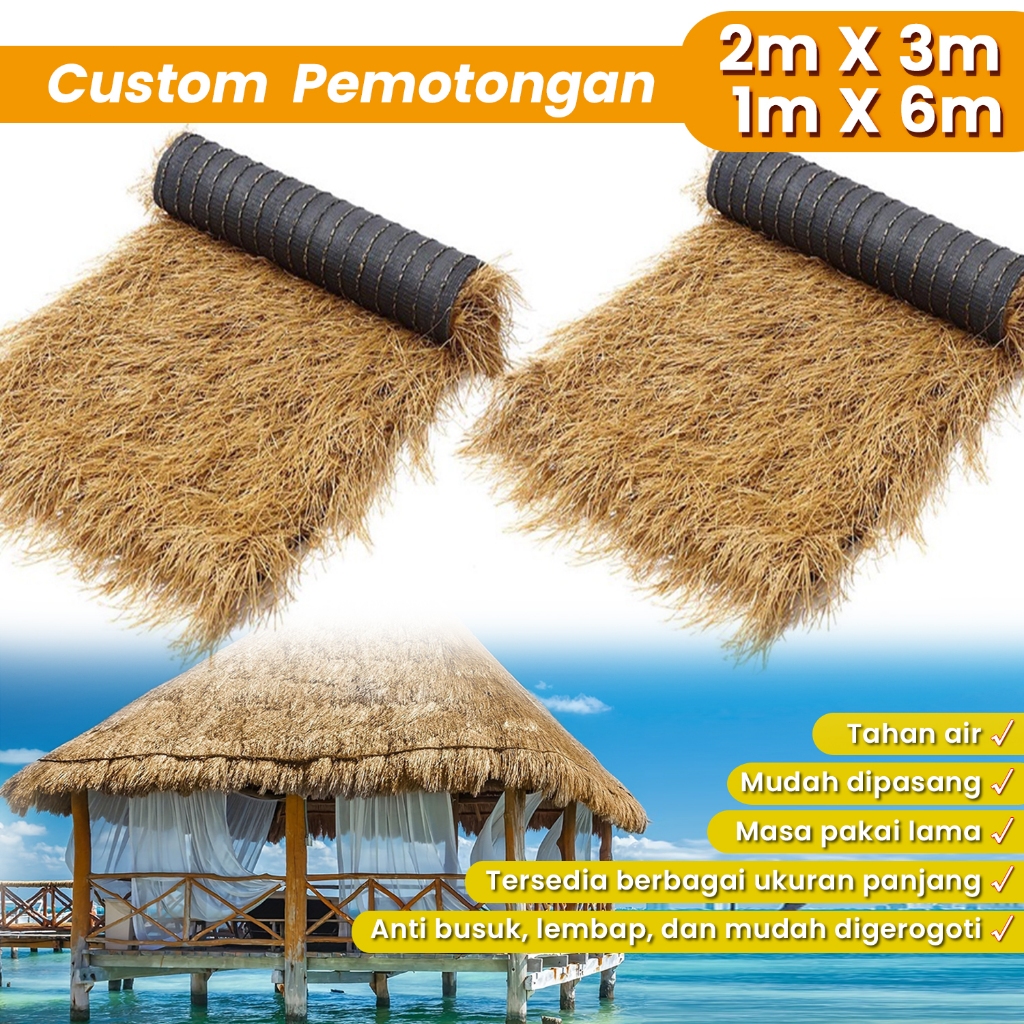 Jual 2m x 1m Atap Rumput Sintetis Berkuantitas Tinggi, Gulungan Jerami ...