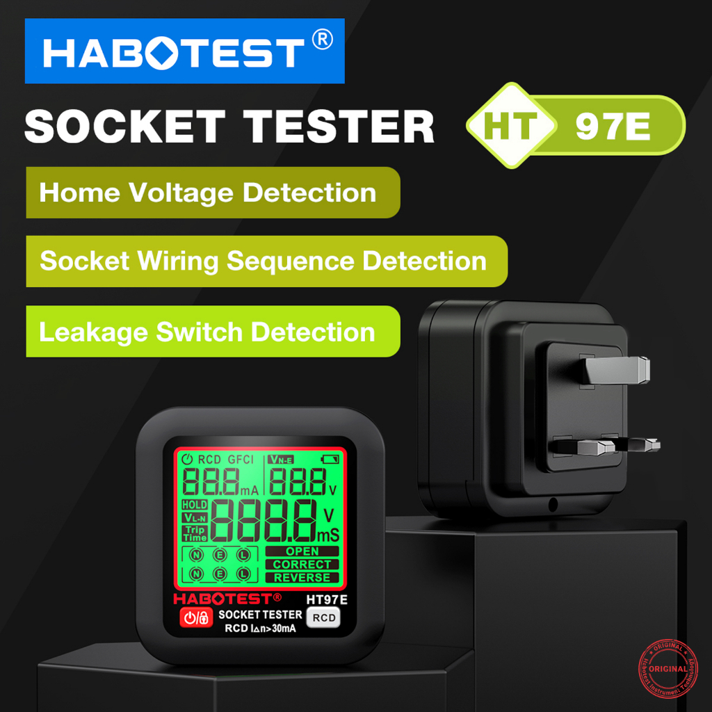 Jual HABOTEST HT97E RCD Socket Tester 48V-250V Pencari Kebocoran ...