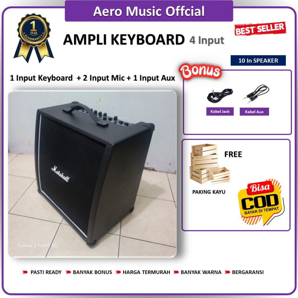 Jual Ampli Keyboard 10 Inch & Drum Elektrik bisa untuk karaoke Marshall ...