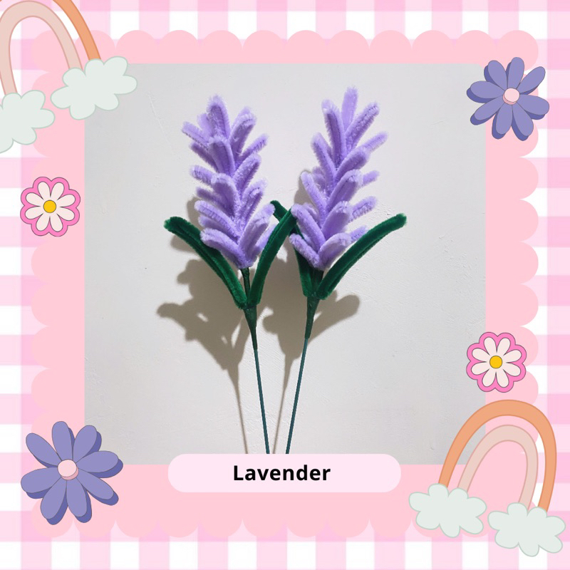 Jual LAVENDER Bunga Kawat Bulu Satuan / Bunga Kawat Bulu 1 Tangkai ...