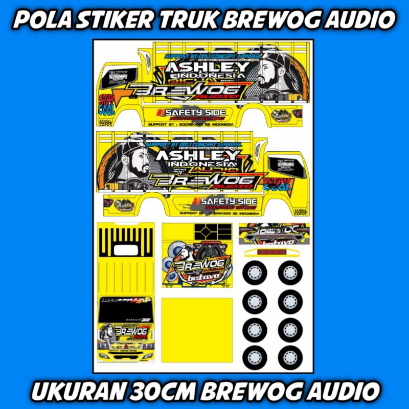 Jual Stiker Papercraft Truk Brewog Audio Terbaru 30cm | Shopee Indonesia