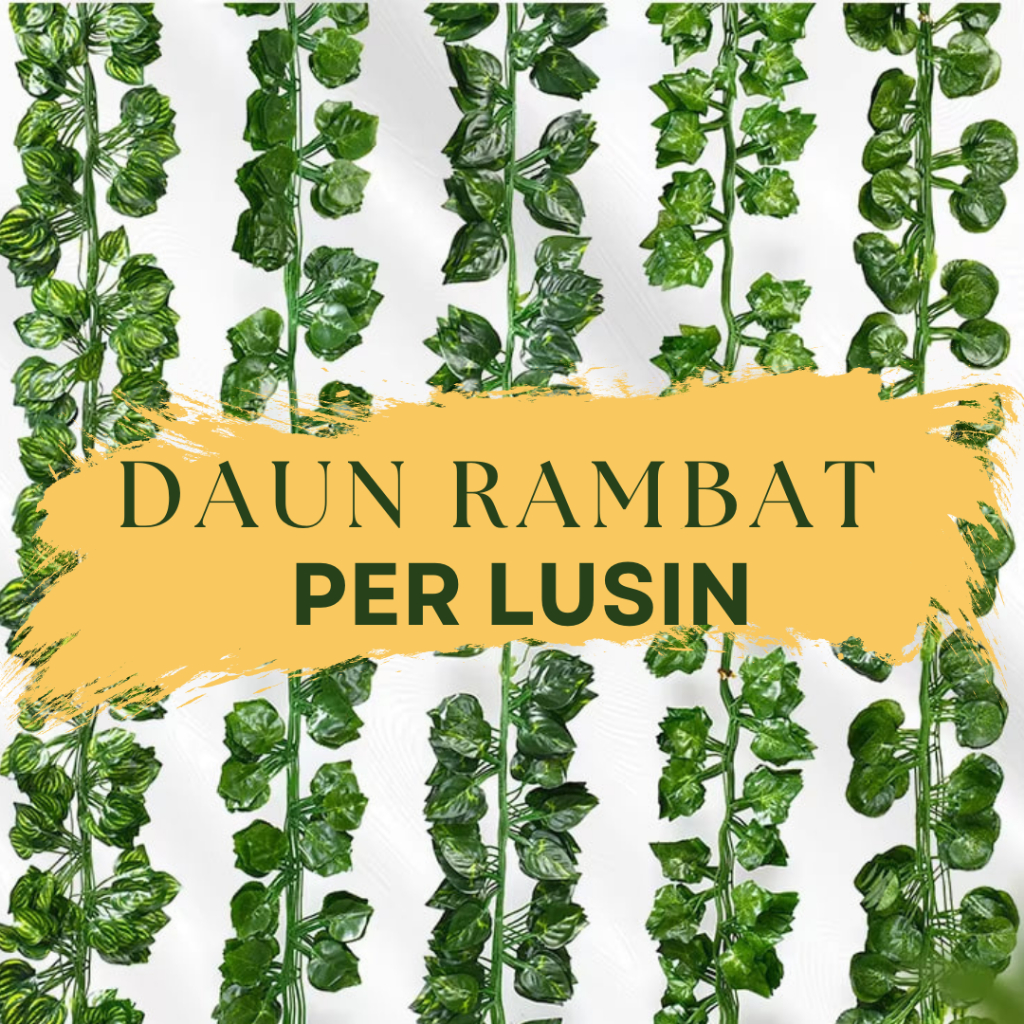 Jual Daun Rambat 1 LUSIN (12pcs) - Daun Anggur - Ivy - Semangka - Maple ...