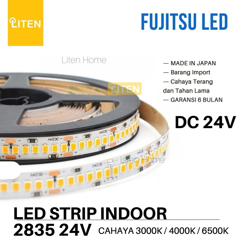 Jual LED Strip SMD 2835 24V 5 Meter 5m 140 Mata Led IP33 Indoor Japan ...
