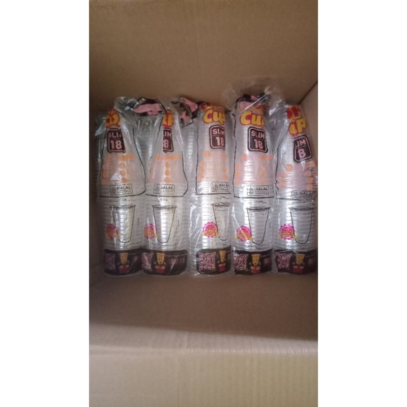 Jual HOK CUP GELAS PLASTIK 16OZ-22OZ | Shopee Indonesia