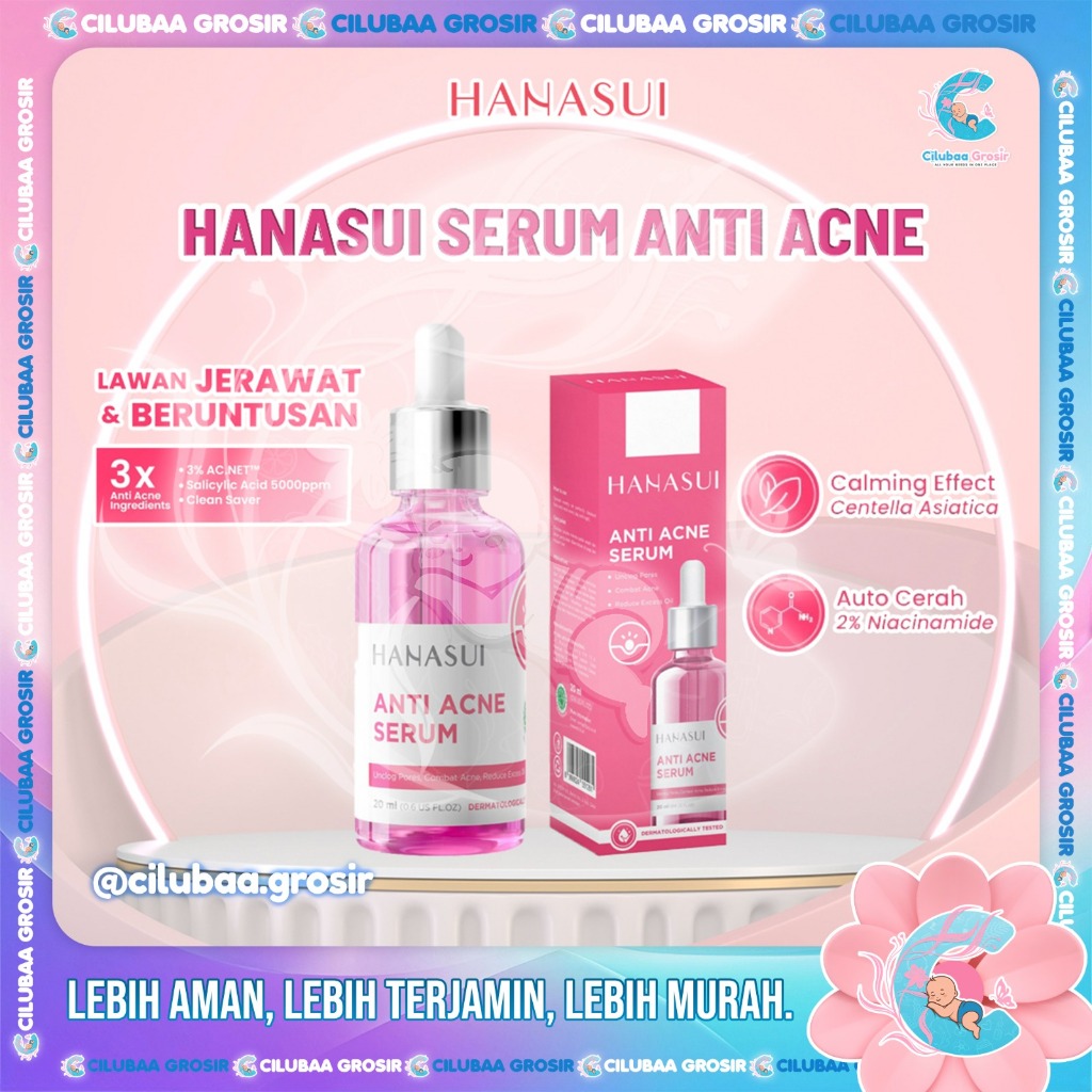 Jual HANASUI Serum Anti Acne New Look & Improved Formula || Serum Anti ...