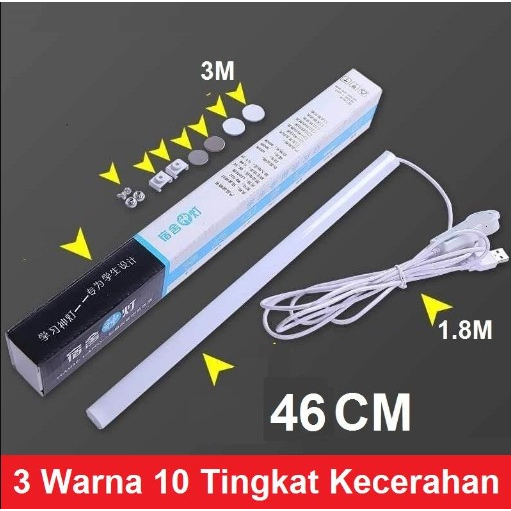 Jual Lampu Neon LED USB Belajar Kerja Rumah Komputer Cahaya Tempel Portabel | Shopee Indonesia