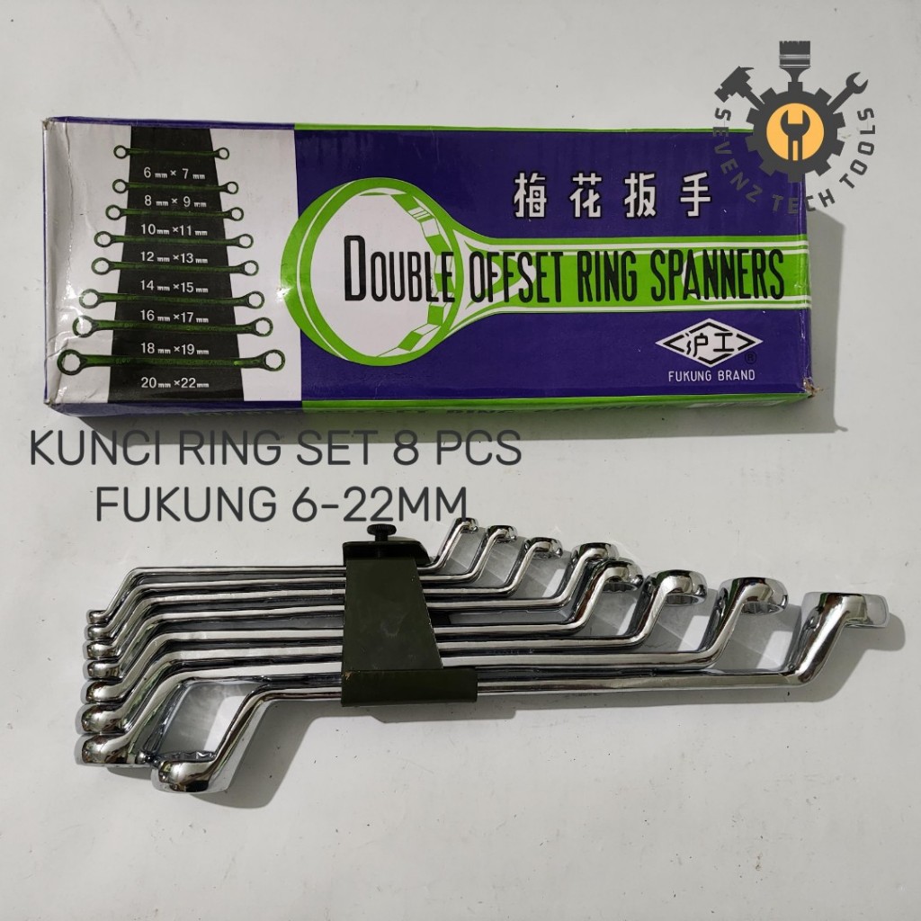 Jual KUNCI RING SET 8 PCS FUKUNG ORIGINAL 6-22MM KUNCI RING FK 8 PCS ...