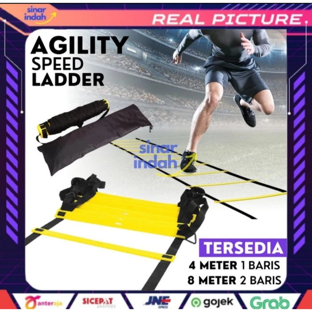 Jual Agility Ladder Premium 4M 8M Speed Ladder Drills Training Tangga Kelincahan Ketangkasan ...