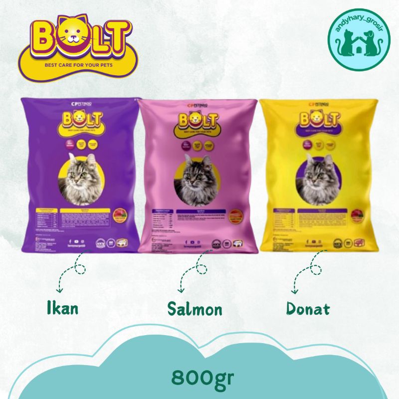 Jual BOLT Cat Adult 800gr Dry Cat Food Makanan Kucing Kering | Shopee ...