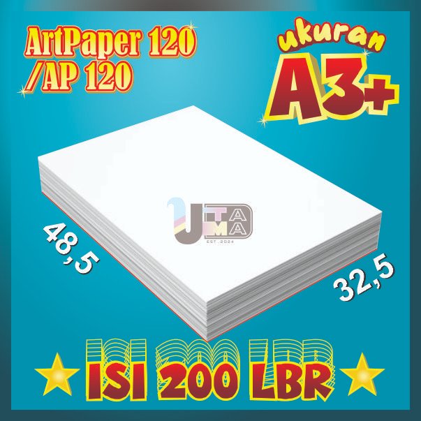 Jual Art Paper 120 gsm A3 Plus harga 100Lembar dan 200Lembar/ Kertas ...