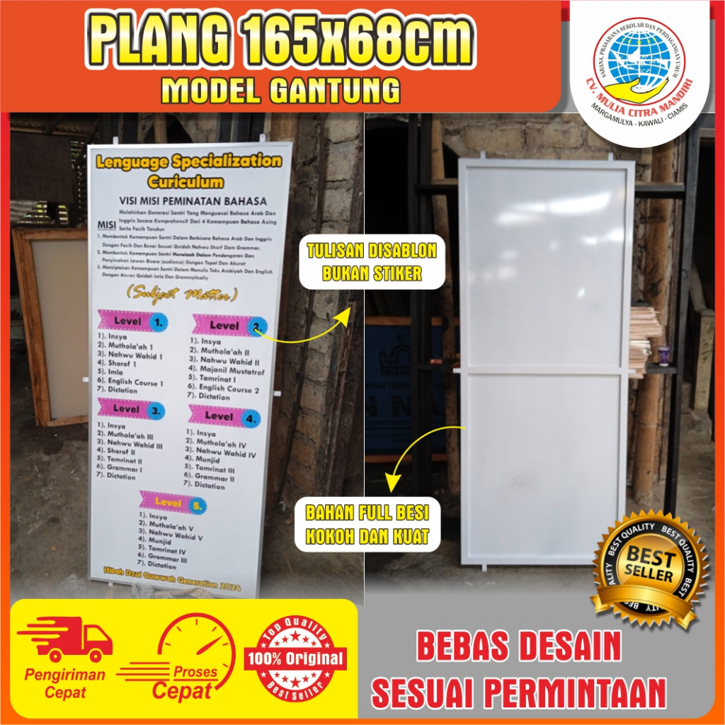 Jual PLANG BESI MODEL GANTUNG TANPA TIANG | Shopee Indonesia